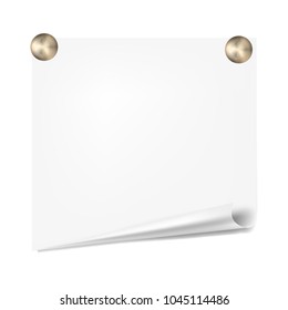 Scratch Paper On White Wall Note Stock Vector (Royalty Free) 1045114486
