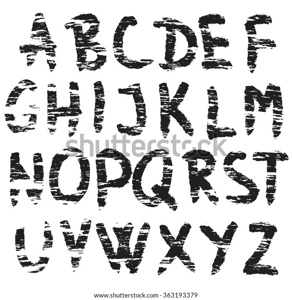 Scratched Alphabet Letters Abc Letters Vector: vetor stock (livre de ...