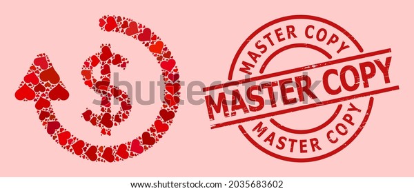 Scratched Master Copy Stamp Seal Red Stock Vector (Royalty Free ...