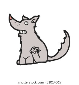 Scratching Dog Cartoon Stock Vector (Royalty Free) 51014065
