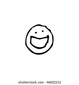 Scratchy Ink Drawing Very Happy Face Stock Vector (Royalty Free ...