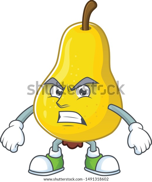 Scream Fruit Pear Character Mascot Cartoon Stock Vector (Royalty Free ...