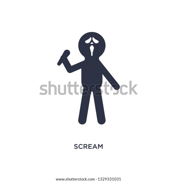 Scream Icon Simple Element Illustration Literature Stock Vector ...