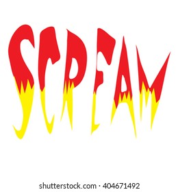 Scream Symbol Cartoon Stock Vector (Royalty Free) 404671492 | Shutterstock