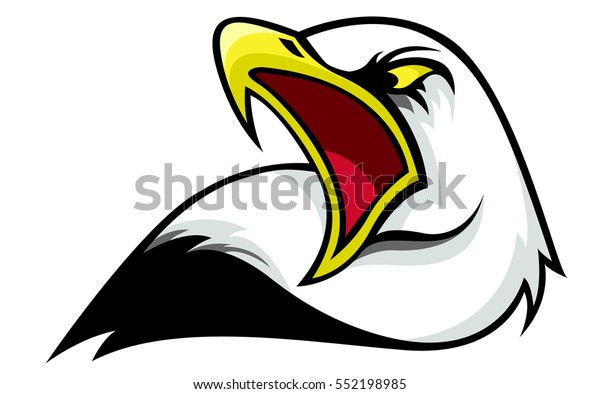 Screaming Eagle Color Stock Vector (Royalty Free) 552198985
