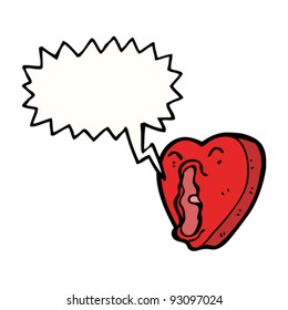 Screaming Heart Cartoon Stock Vector (Royalty Free) 93097024 | Shutterstock
