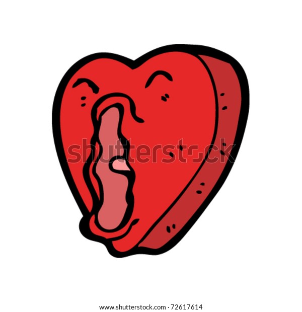 Screaming Heart Cartoon Stock Vector (Royalty Free) 72617614 | Shutterstock