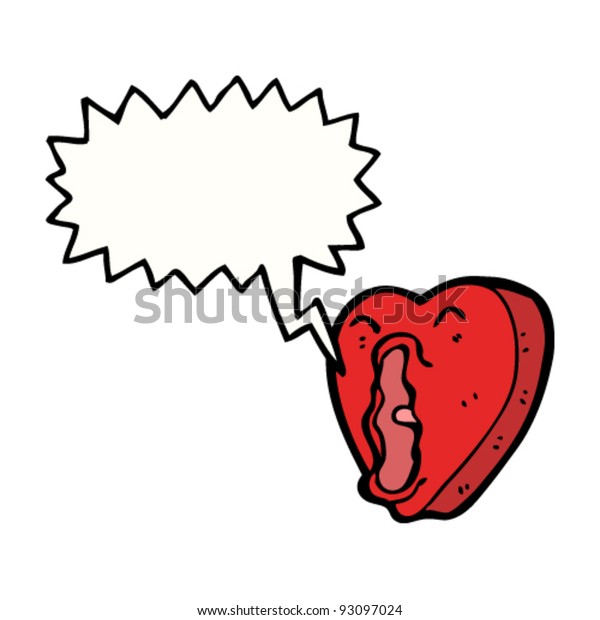 Screaming Heart Cartoon Stock Vector (Royalty Free) 93097024 | Shutterstock