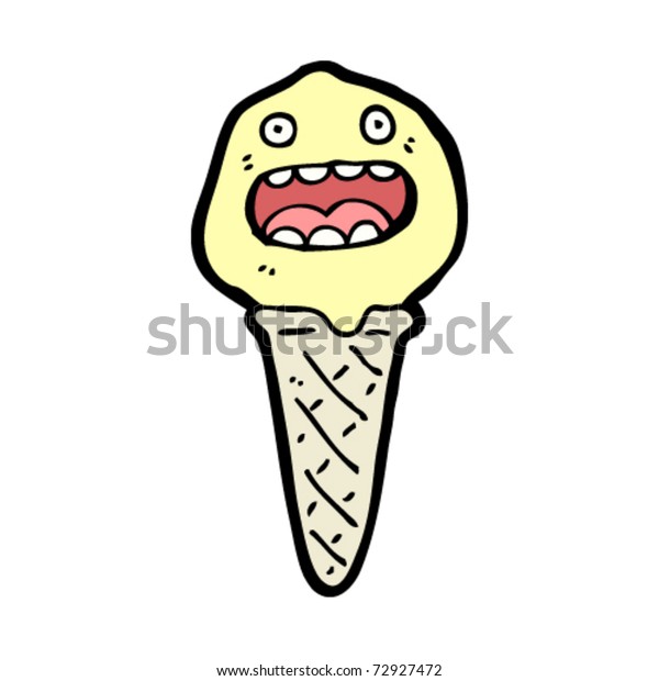 Screaming Ice Cream Cartoon Stock Vector (Royalty Free) 72927472 ...