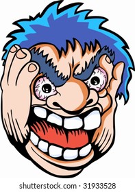 Screaming Man Stock Vector (Royalty Free) 31933528 | Shutterstock