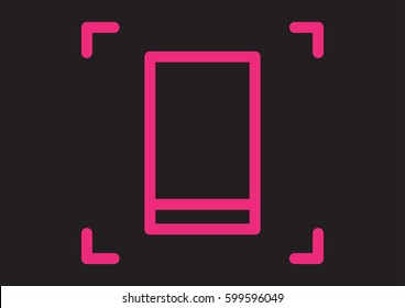 Screen Capture Mobile Phone Icon Stock Vector (Royalty Free) 599596049 ...