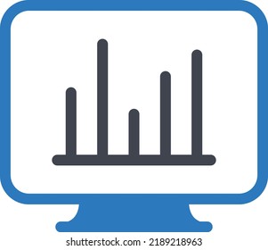 Screen Chart Vector Illustration On Transparent Stock Vector (Royalty ...
