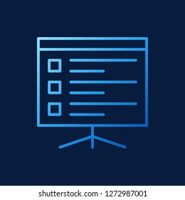 Screen Presentations Projector Screen Vector Blue Stock Vector (Royalty ...