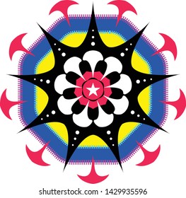 Screen Printing Beautiful Pattern Motifs Stock Vector (Royalty Free ...