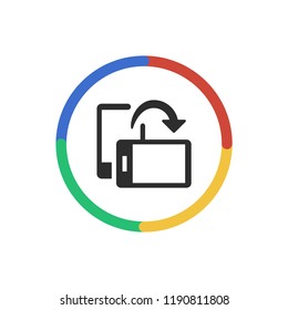 Screen Rotation App Icon Stock Vector (Royalty Free) 1200943234