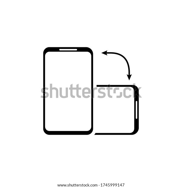 Screen Rotation Mobile App Design Isolated Stock Vector (Royalty Free ...