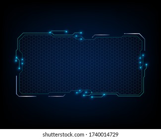 Screen Science Frame Circuit Honeycomb Technology Stock Vector (Royalty ...