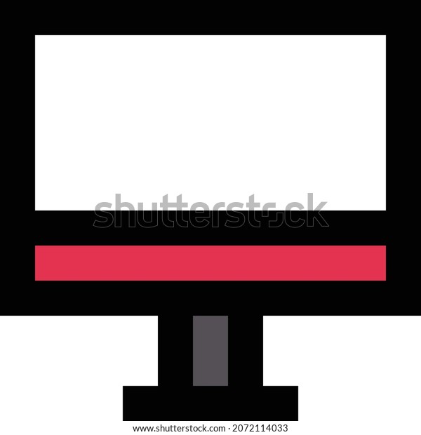 Screen Vector Illustration Isolated On Transparent Stock Vector ...