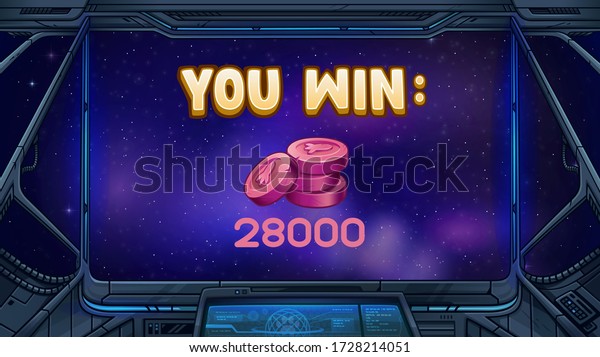 Screen You Win Space Game Vector Stock Vector (Royalty Free) 1728214051 ...
