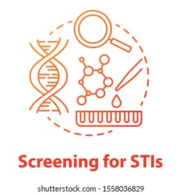 Screening Stis Red Concept Icon Sexually Stock Vector (Royalty Free ...