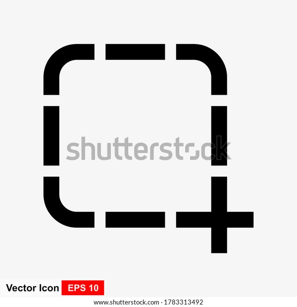 Screenshot Icon Isolated Flat Style Vector Stock Vector (Royalty Free ...