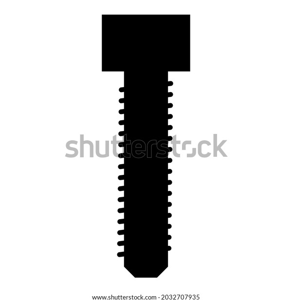 Screw Bolt Dag Icon Black Color Stock Vector (Royalty Free) 2032707935 ...