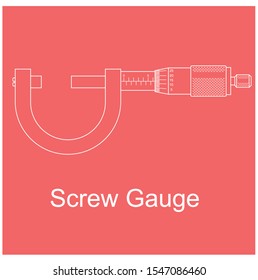 Screw Gauge Used Science Lab Different Stock Vector (Royalty Free ...
