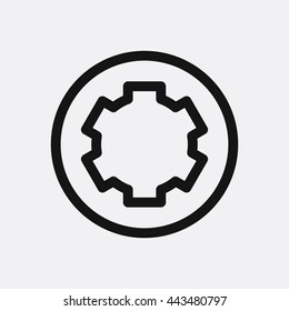 Screw Head Icon Stock Vector (Royalty Free) 443480797 | Shutterstock