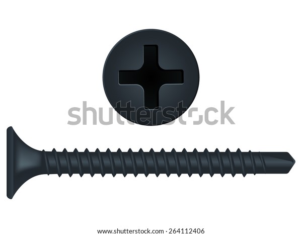 Screw Screw Head Vector Illustration Isolated Stock Vector (Royalty ...
