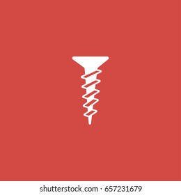 Screw Icon Sign Design Red Background Stock Vector (Royalty Free ...