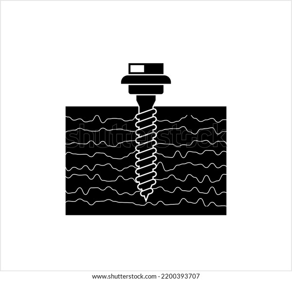 Screw Icon Threaded Pin Fastener Vector Stock Vector (Royalty Free ...
