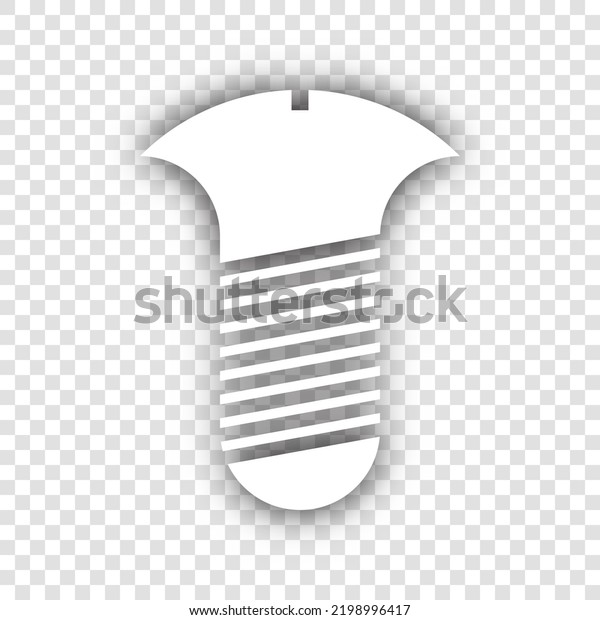 Screw Sign White Icon Dropped Natural Stock Vector (Royalty Free ...