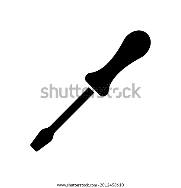 Screwdriver Icon Black Silhouette Side View Stock Vector (Royalty Free ...