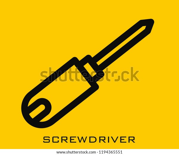Screwdriver Icon Signs Stock Vector (Royalty Free) 1194365551 ...