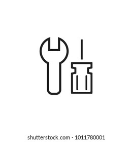 Screwdriver Wrench Icon Instruments Symbol Modern Stock Vector (Royalty ...