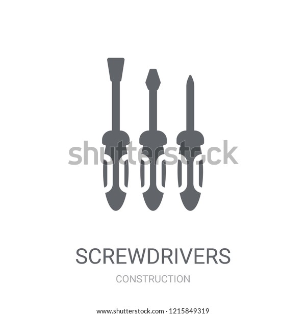 Screwdrivers Icon Trendy Screwdrivers Logo Concept Stock Vector ...
