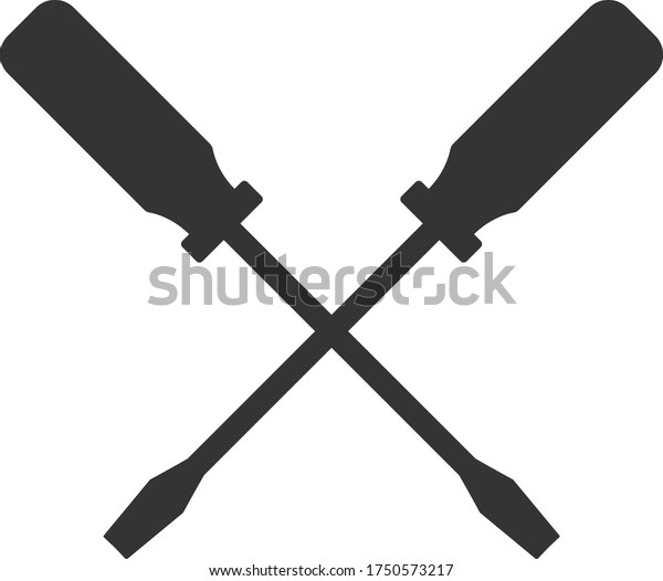 Screwdrivers Vector Illustration Flat Illustration Iconic Stock Vector ...
