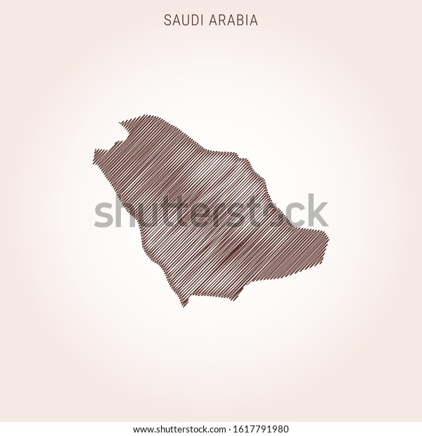 Scribble Map Saudi Arabia Design Template: vector de stock (libre de regalías) 1617791980 ...