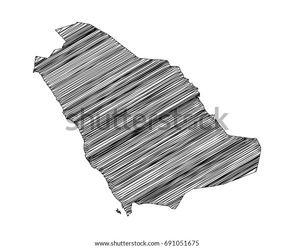 Scribble Map Saudi Arabia Sketch Hand: เวกเตอร์สต็อก (ปลอดค่าลิขสิทธิ์) 691051675 | Shutterstock