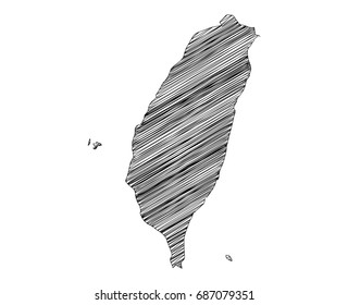 Vector Maptaiwan Country On White Background Stock Vector (Royalty Free) 584832721