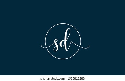 Script Alphabet Letters Logo Sddss D Stock Vector (Royalty Free ...