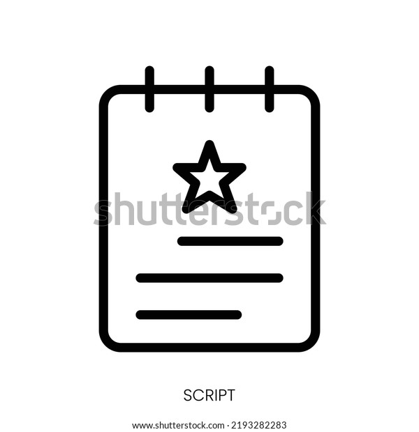 Script Icon Line Art Style Design Stock Vector (Royalty Free ...