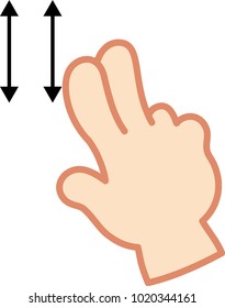 Two Fingers Left Drag This Vector Stock Vector (Royalty Free) 1019925103
