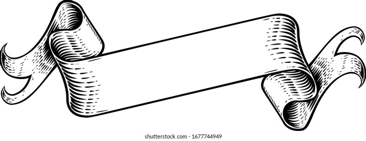 Scroll Flag Paper Banner Parchment Ribbon Stock Vector (Royalty Free ...