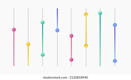 Scrollbar Colorful Set Modern Design Your Stock Vector (Royalty Free ...