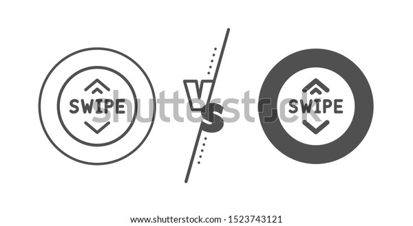 Scrolling Arrow Sign Versus Concept Swipe 스톡 벡터(로열티 프리) 1523743121 ...