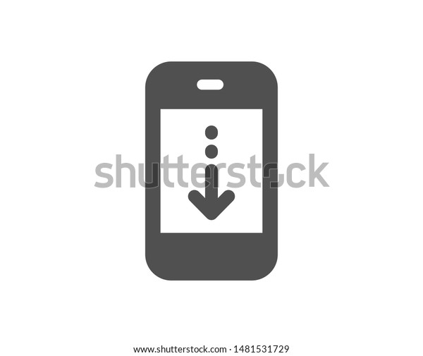 Scrolling Screen Sign Scroll Down Phone Stock Vector (Royalty Free ...