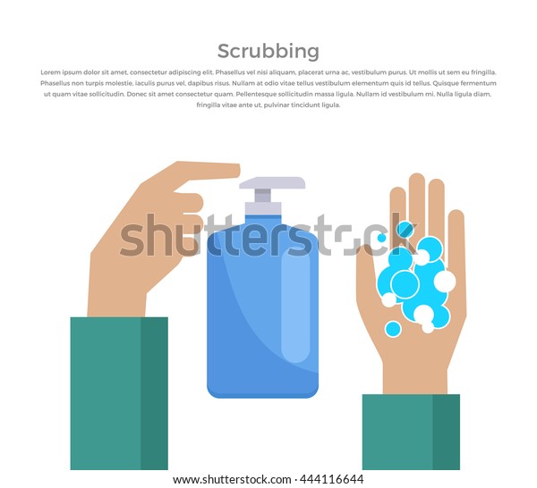 Scrubbing Hand Soap Design Banner Web Stock Vector (Royalty Free) 444116644