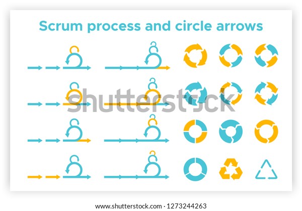 Scrum Info Graphic Diagram Element Vector 库存矢量图（免版税）1273244263