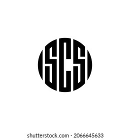 Scs Logo Letter Monogram Circle Shape Stock Vector (Royalty Free ...
